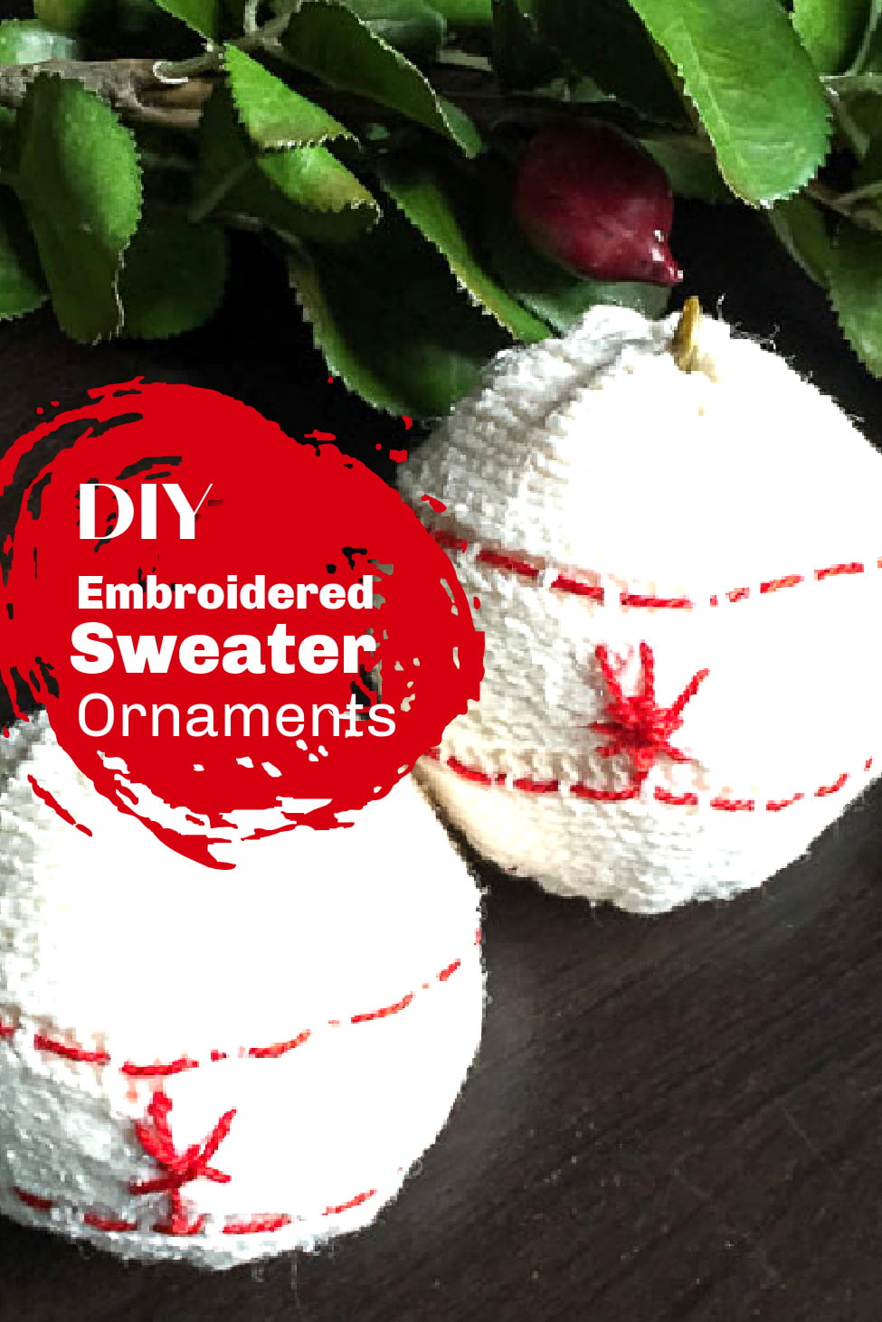 Embroidered Sweater Ornaments Made by Hand | Hearth and Vine