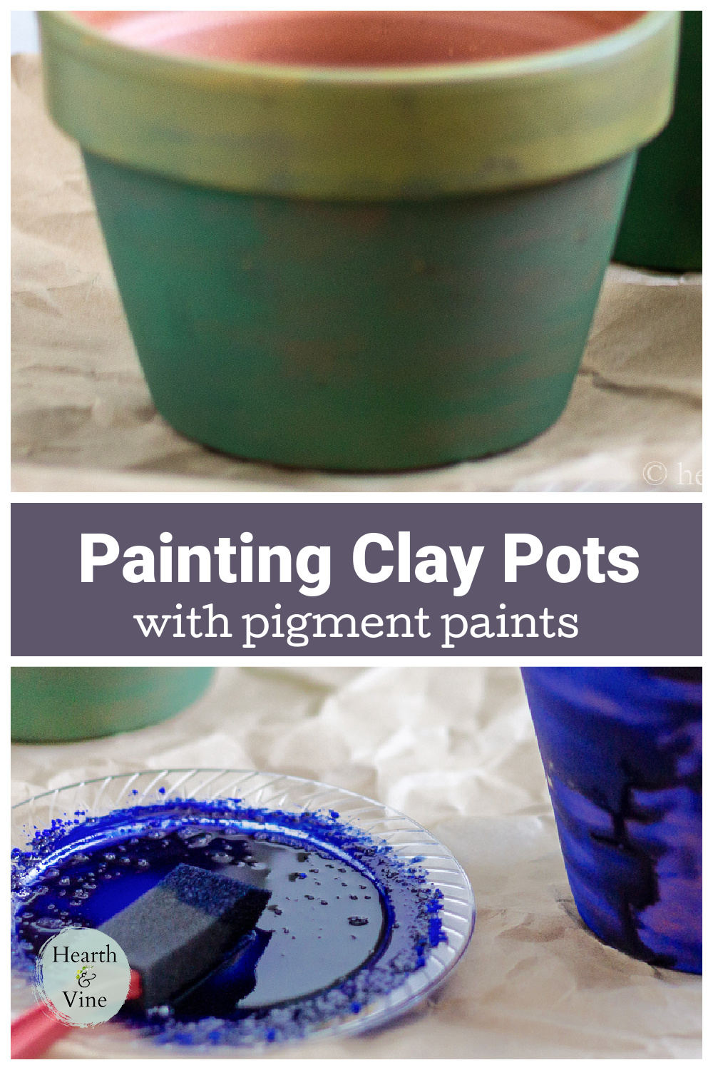 Painting Clay Pots with Pigment Powders | Hearth and Vine