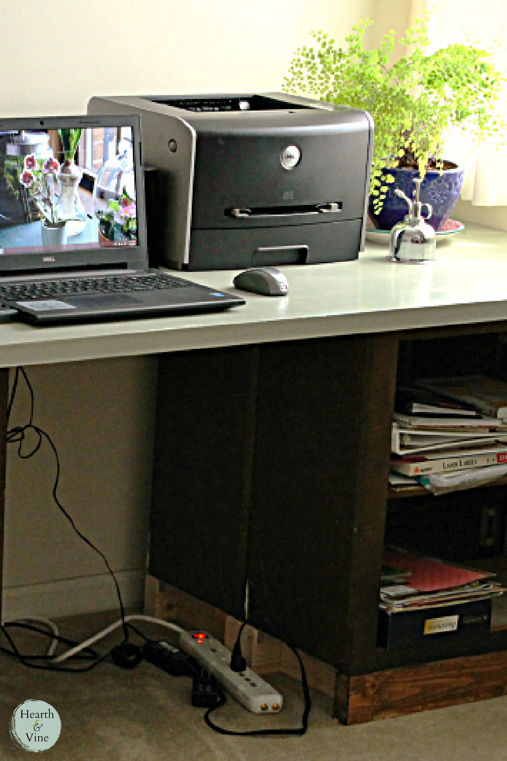 DIY Door Desk from a Recycled Door and Cabinets