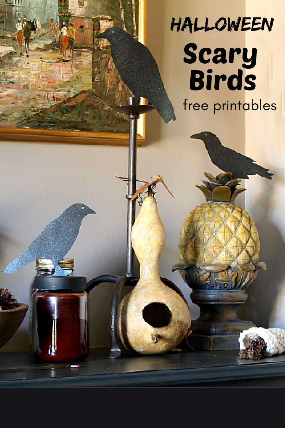 Scary Bird Silhouette for Halloween | Hearth and Vine