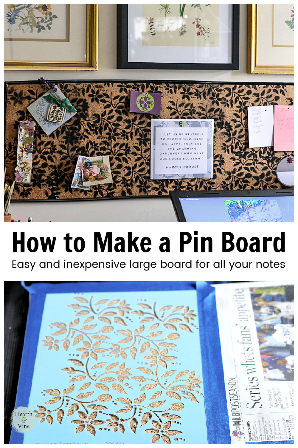How to Make Your Own Bulletin Board | Hearth and Vine