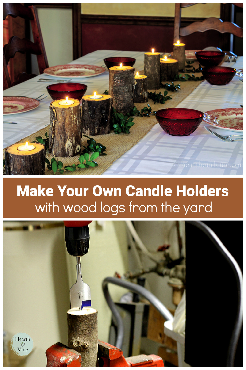 DIY Wooden Candle Holders | Hearth and Vine