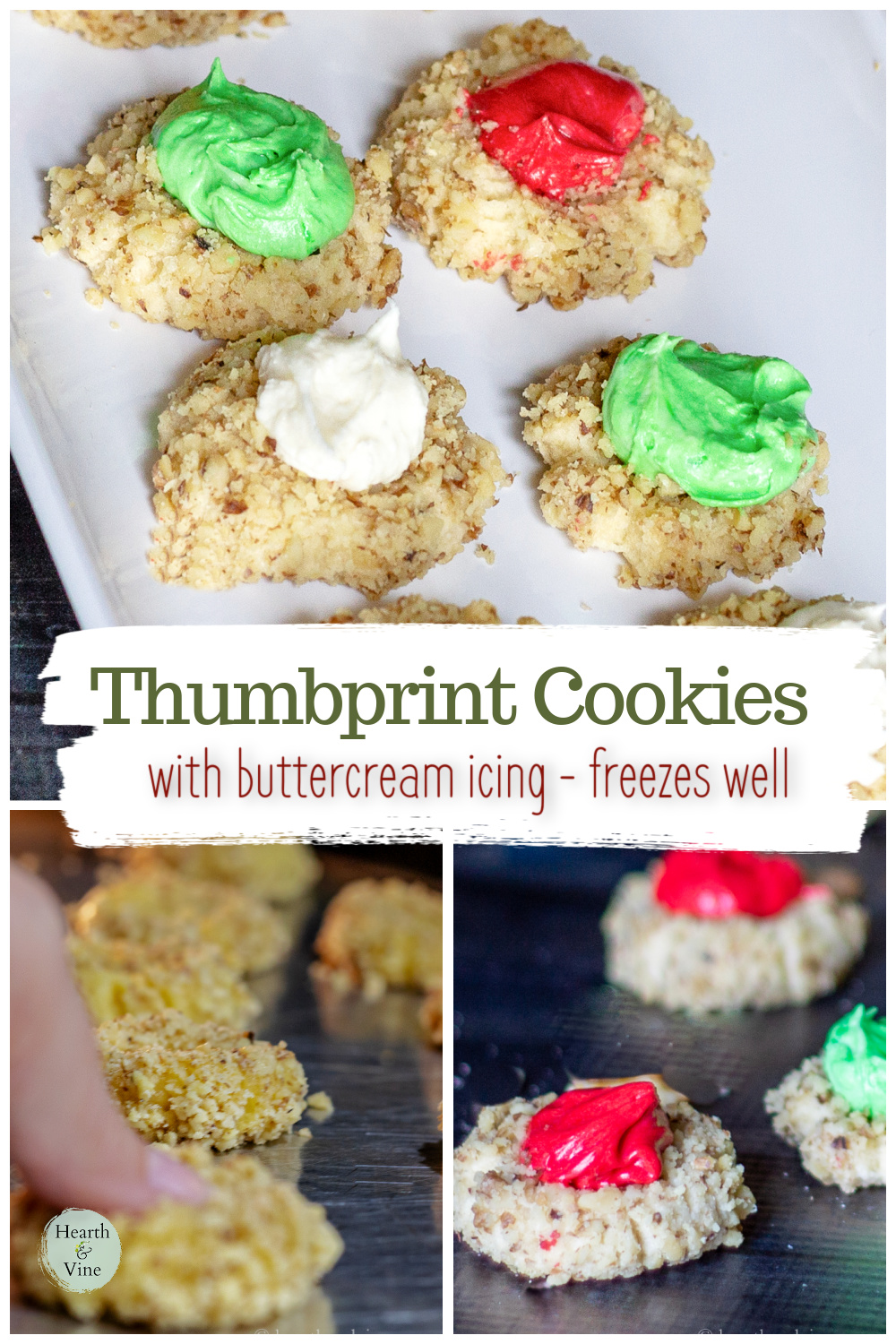 Thumbprint Cookies with Icing | Hearth and Vine