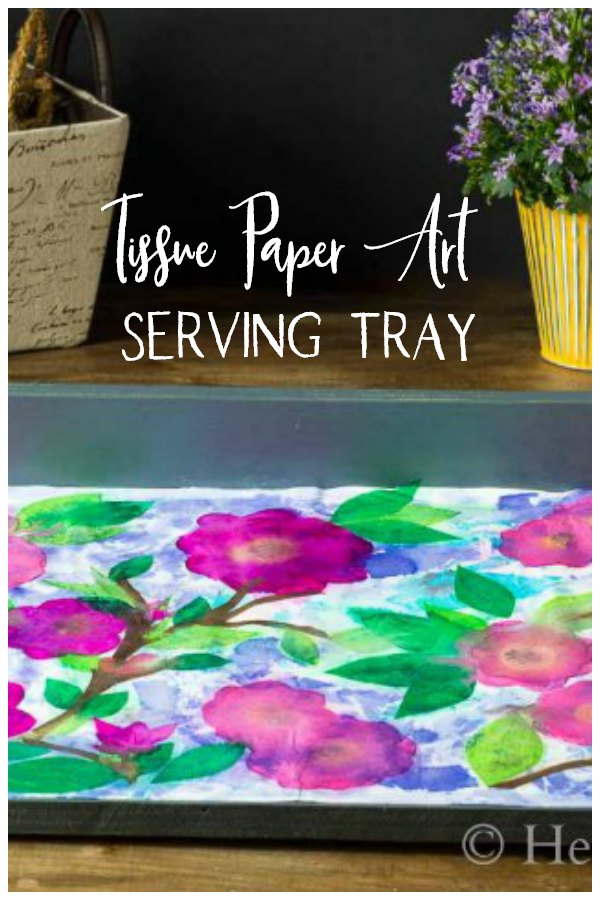 Bleeding Tissue Paper Art: Decorating a Serving Tray | Hearth and Vine