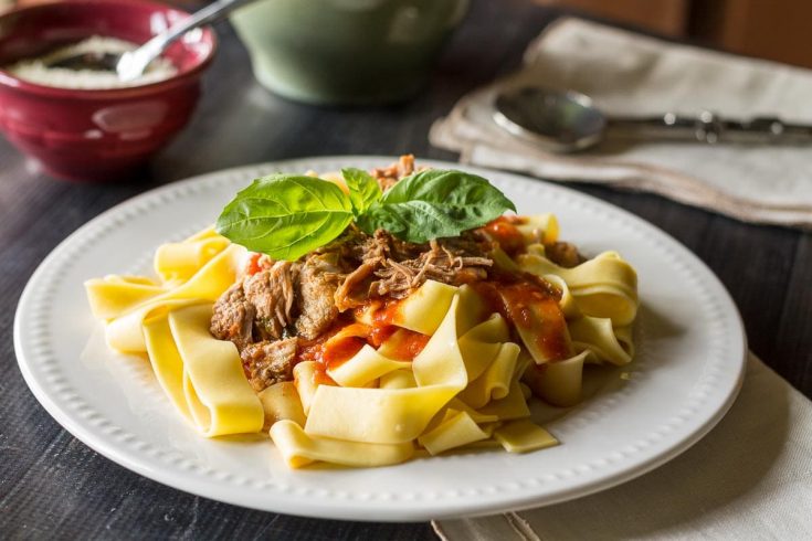 Pork Ragu with Pappardelle Pasta Inspired by Florence Italy