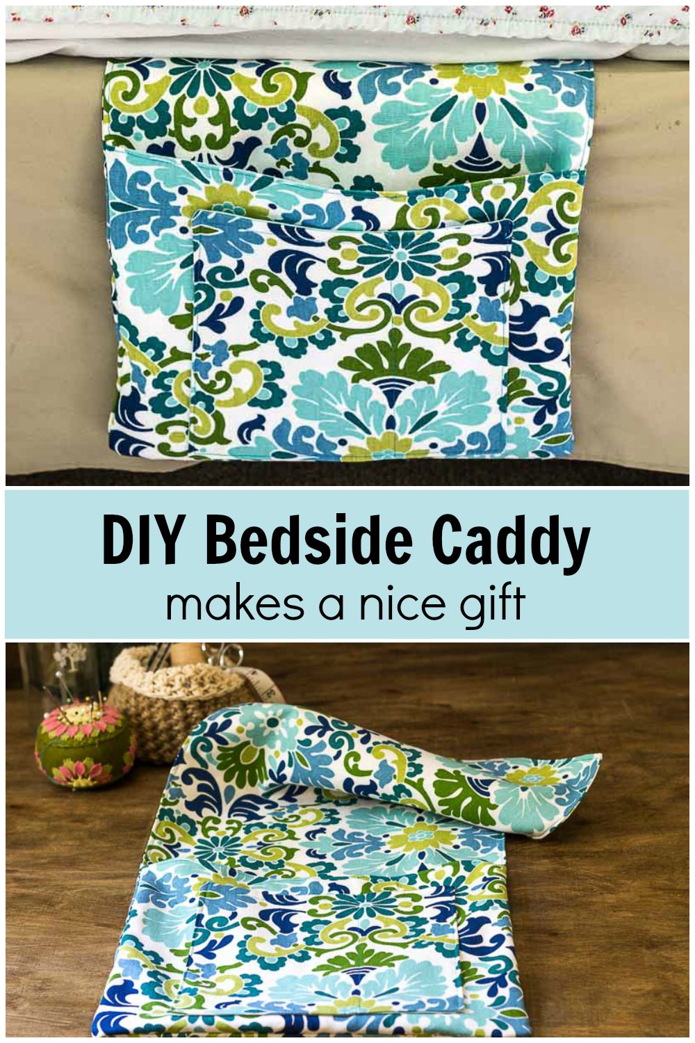 DIY Bed Pocket Caddy - The Perfect Gift and Dorm Room Essential