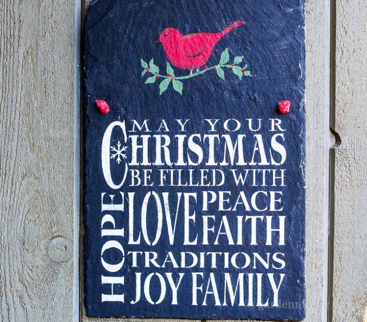Christmas With Stencils: Warm Wishes on Slate