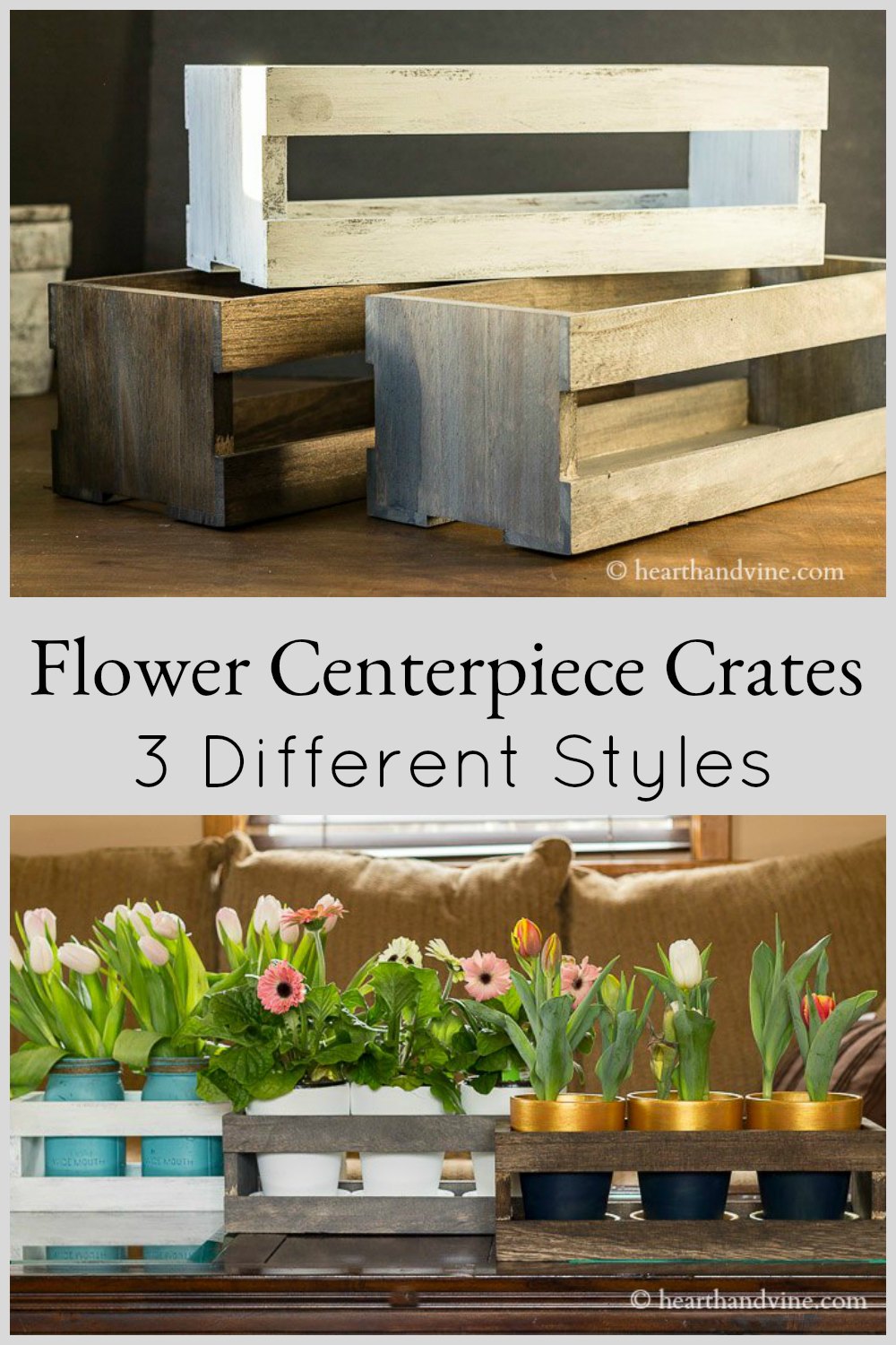 How to Create a Wood Crate Flower Centerpiece | Hearth and Vine