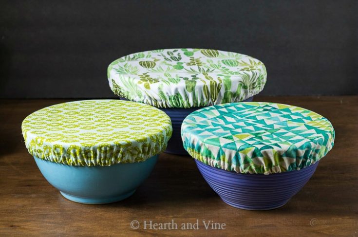 Fabric Bowl Covers Tutorial - Easy Beginner Sewing Project
