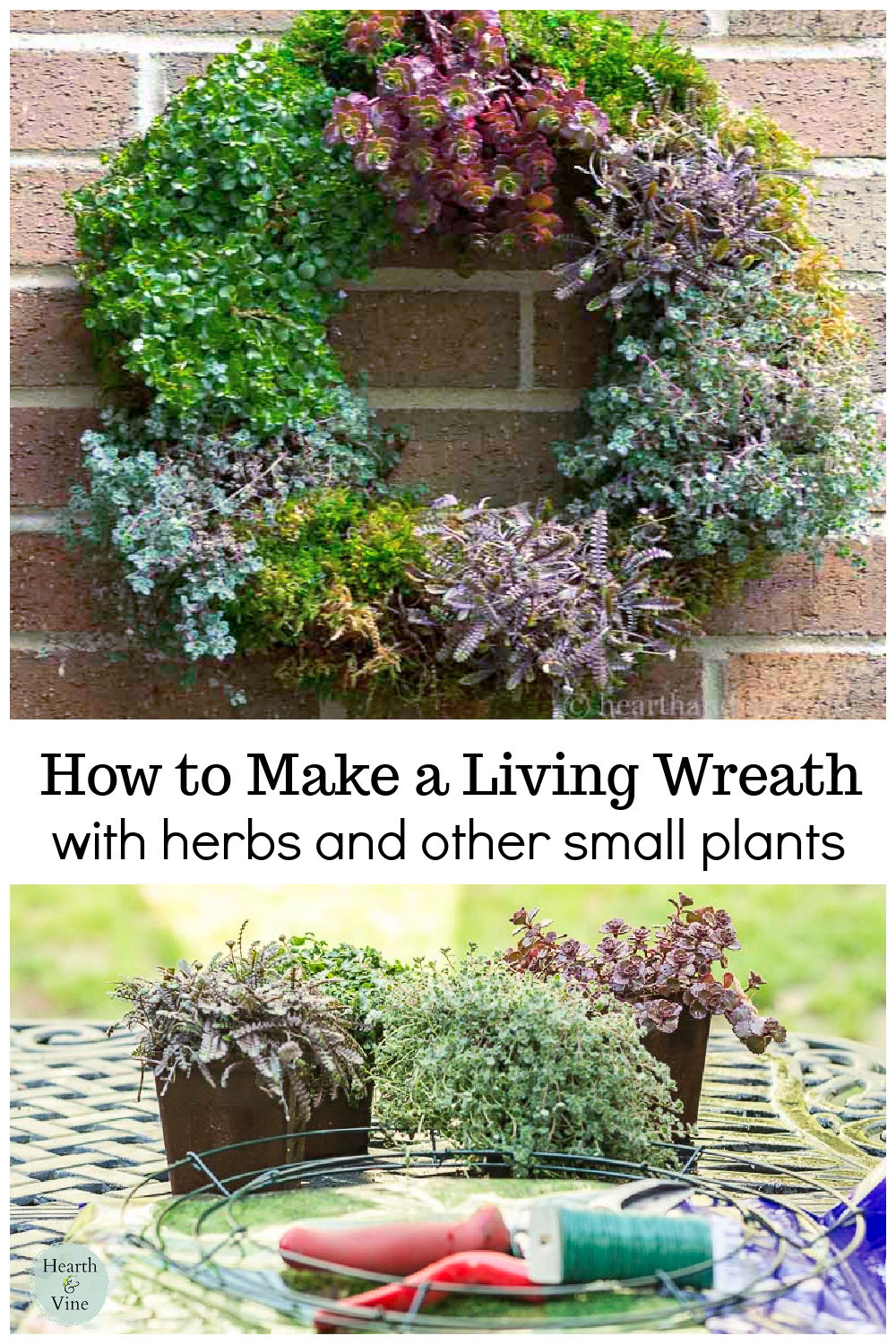 How To Make A Living Wreath | Hearth and Vine
