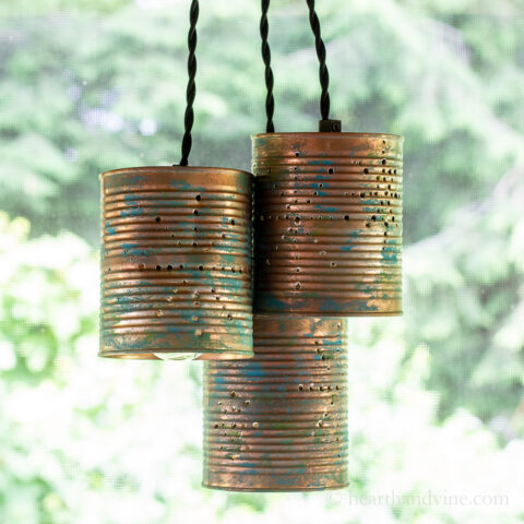 DIY Beautiful Tin Can Pendant Light