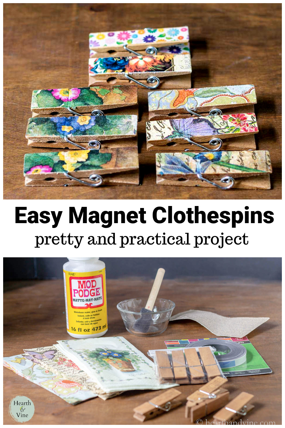 How To Make Colorful Magnetic Clothespins
