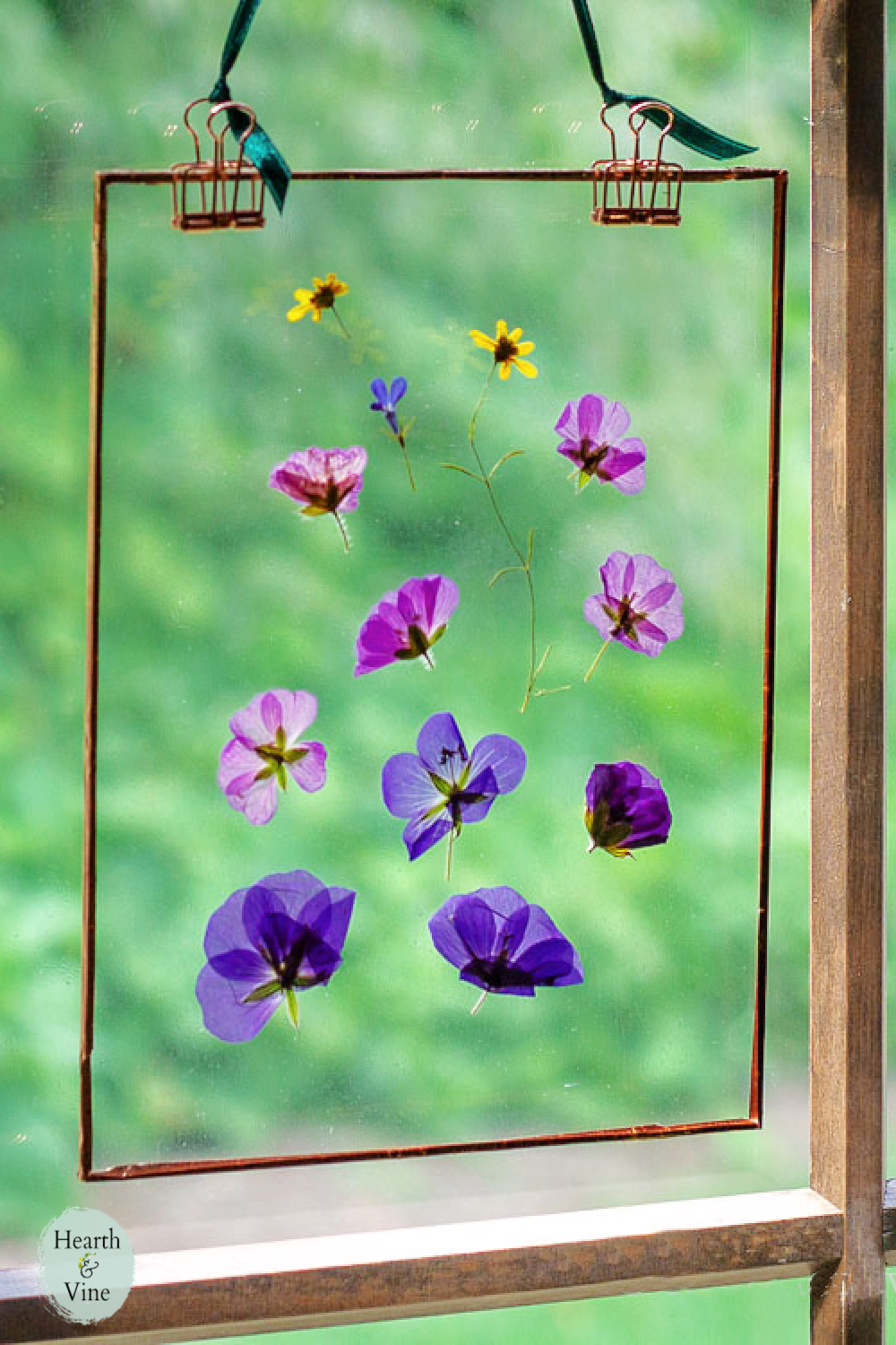 Pressed Flower Suncatcher | Hearth and Vine