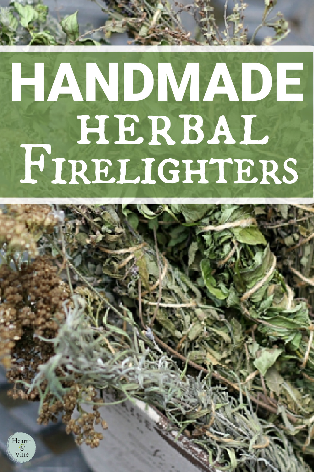 Homemade Firelighters/Firestarters - Dried Herbal Bundles