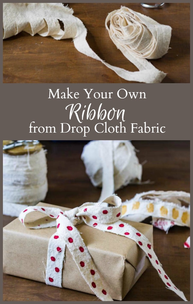 DIY Ribbon - Easily Handmade From Drop Cloth Fabric