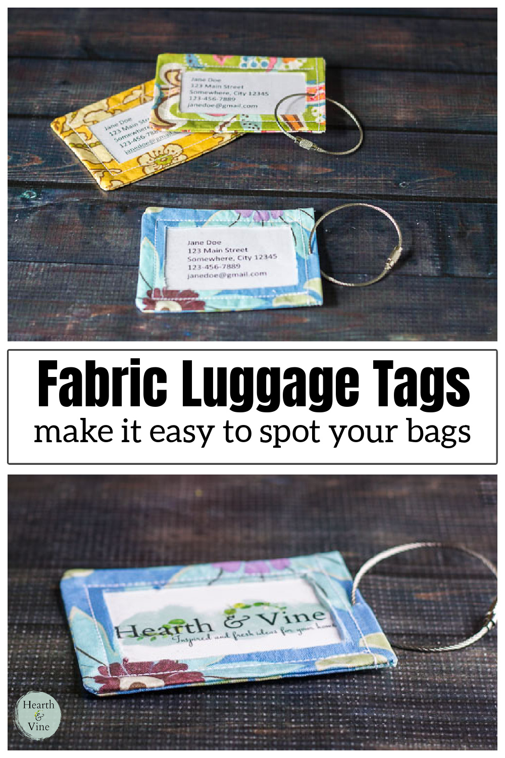 DIY Luggage Tags Made From Your Favorite Fabrics