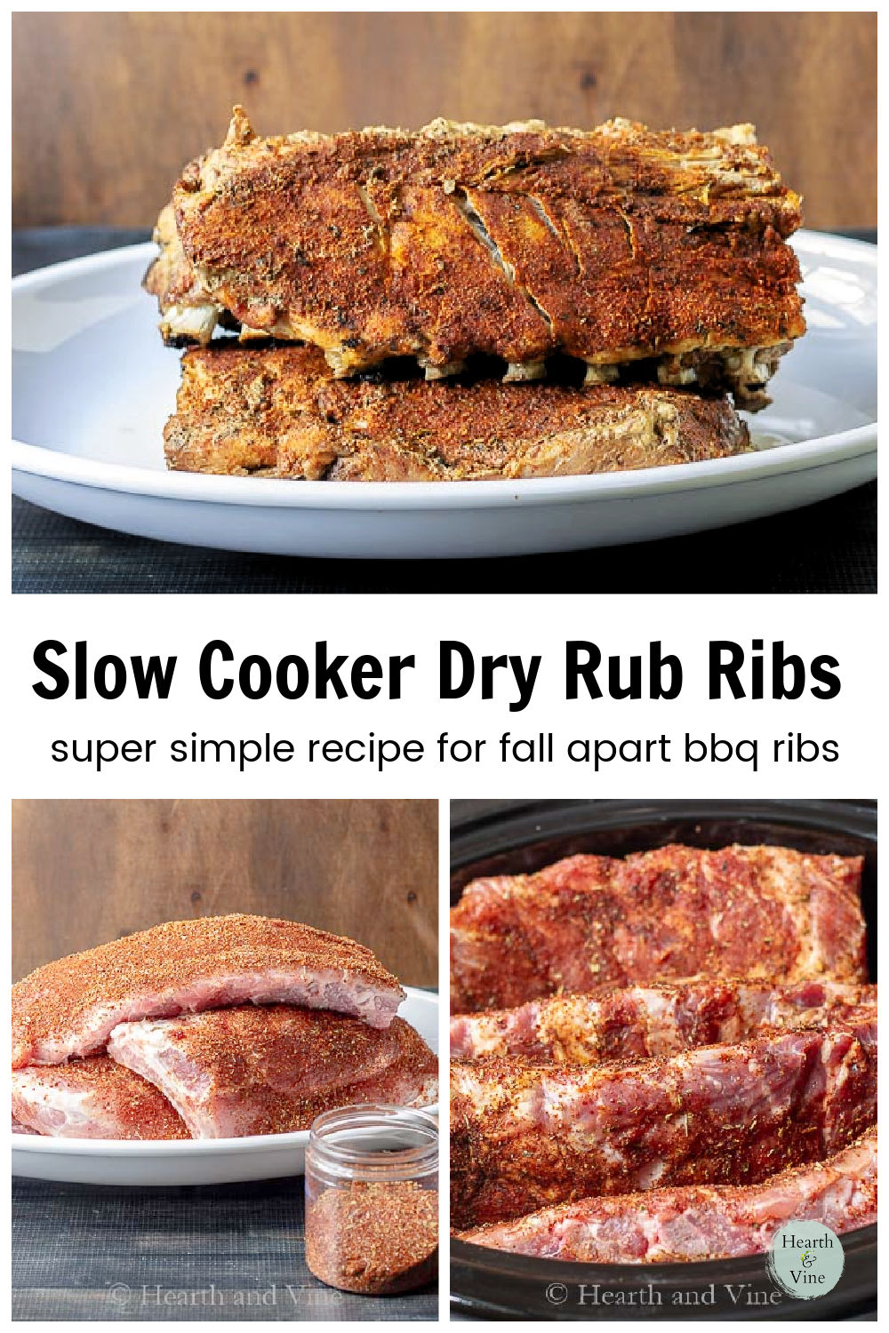 Easy Slow Cooker Ribs with a Tasty Dry Rub Seasoning