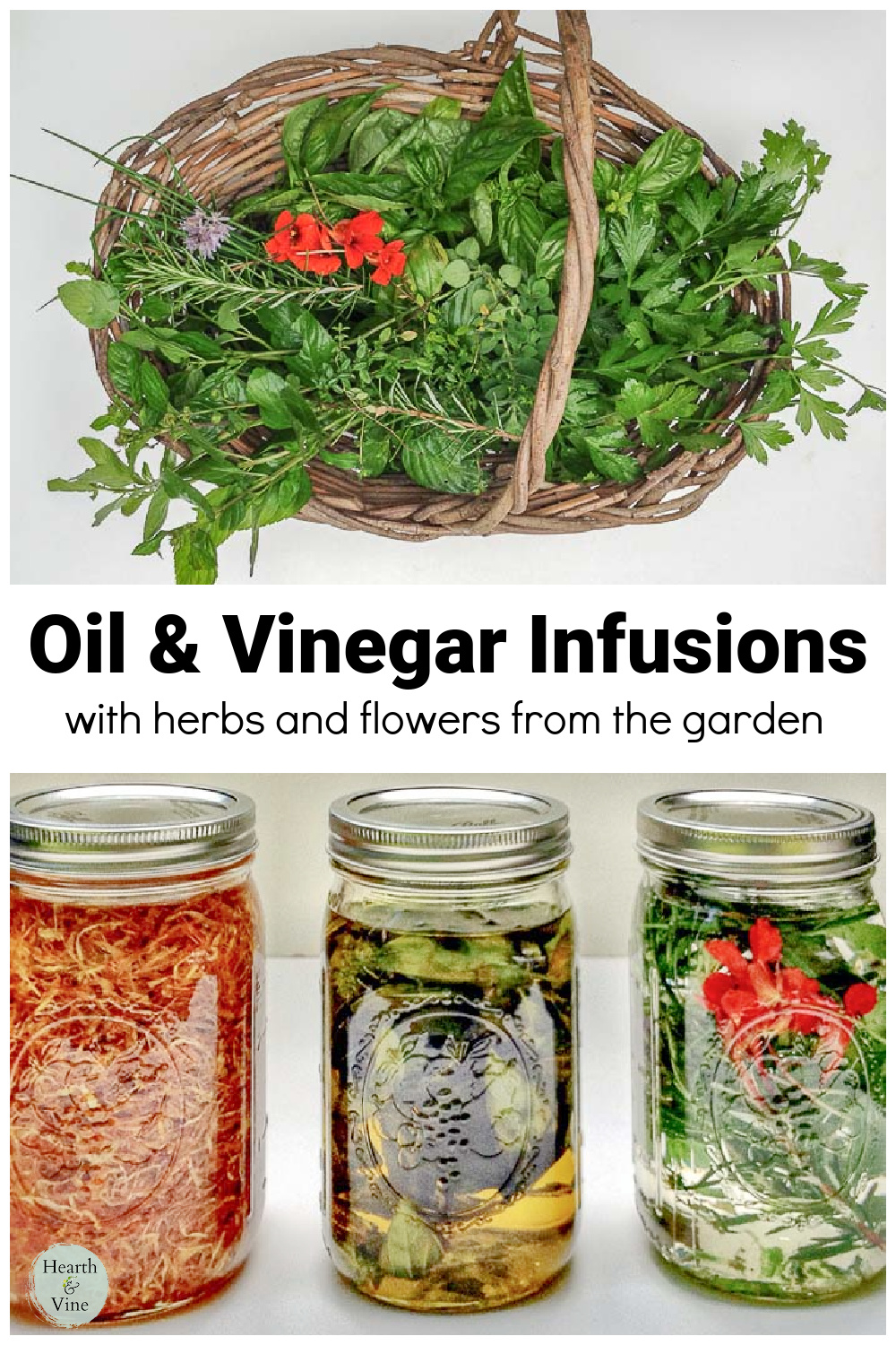 Herbal Infused Oil and Vinegars for Cooking and Cosmetics