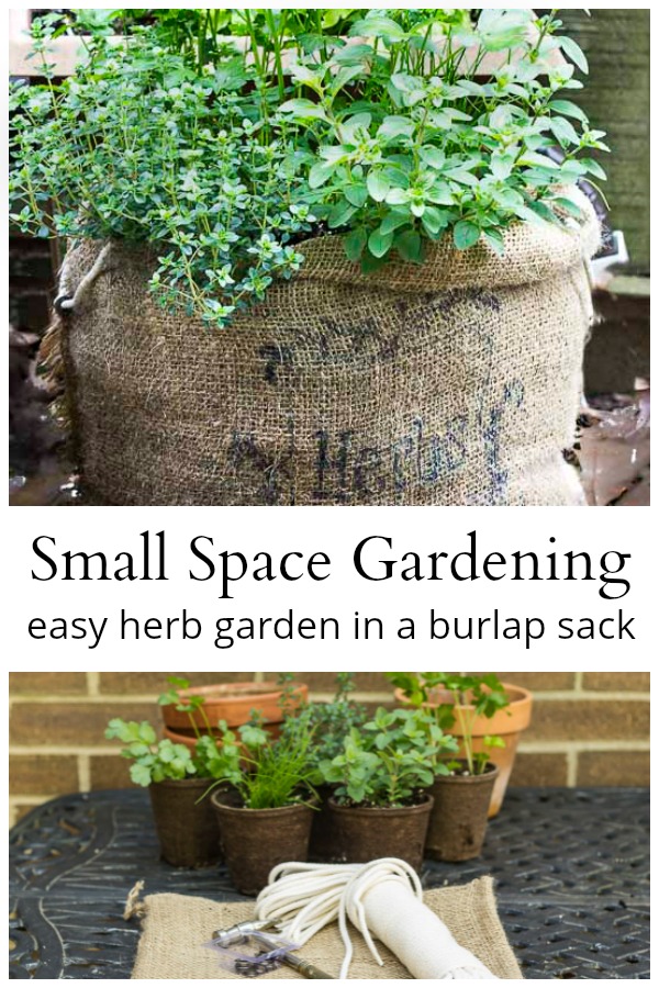 Herb Garden in a Burlap Sack - Easy and Affordable to Make