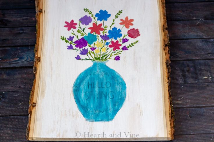 How to Make a Hello Spring Wood Sign - Free Printable