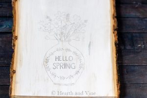 How to Make a Hello Spring Wood Sign - Free Printable