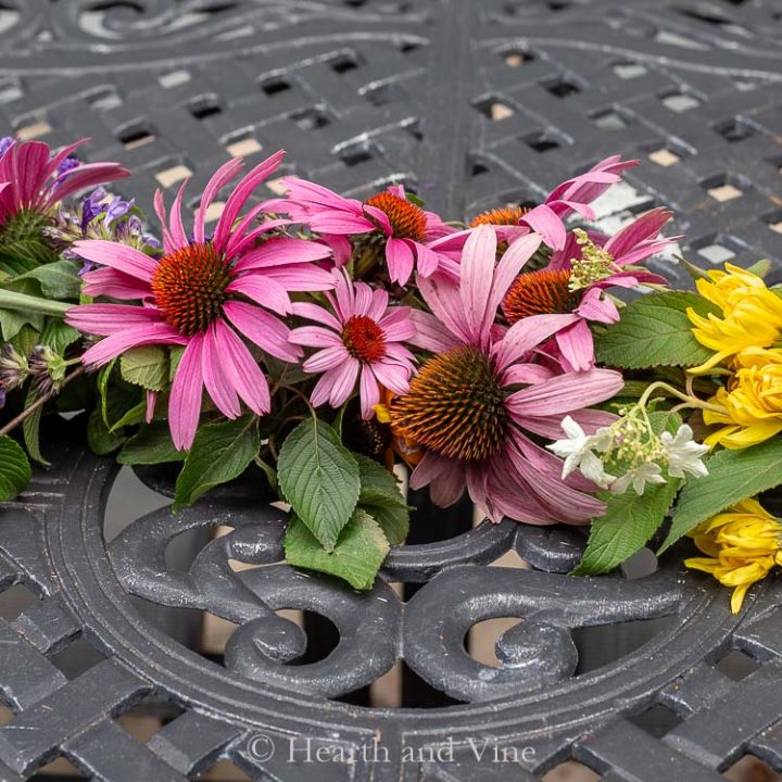 How to Make a Flower Garland DIY from Your Garden Flowers