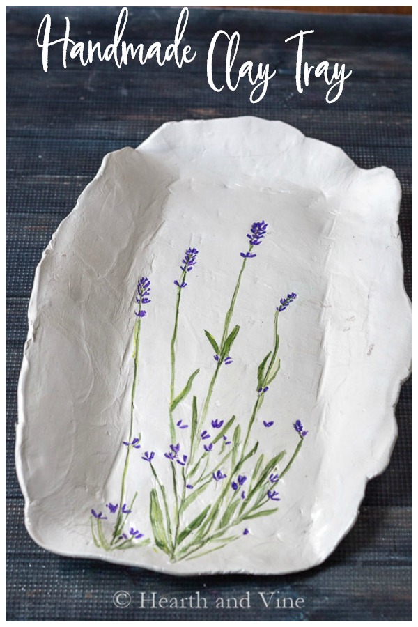 How to Make A Rustic Floral Handmade Clay Tray | Hearth and Vine
