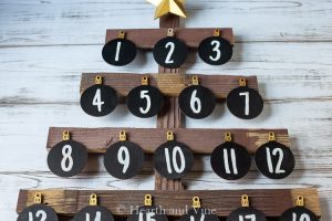 DIY Wooden Advent Calendar with a Vintage Look
