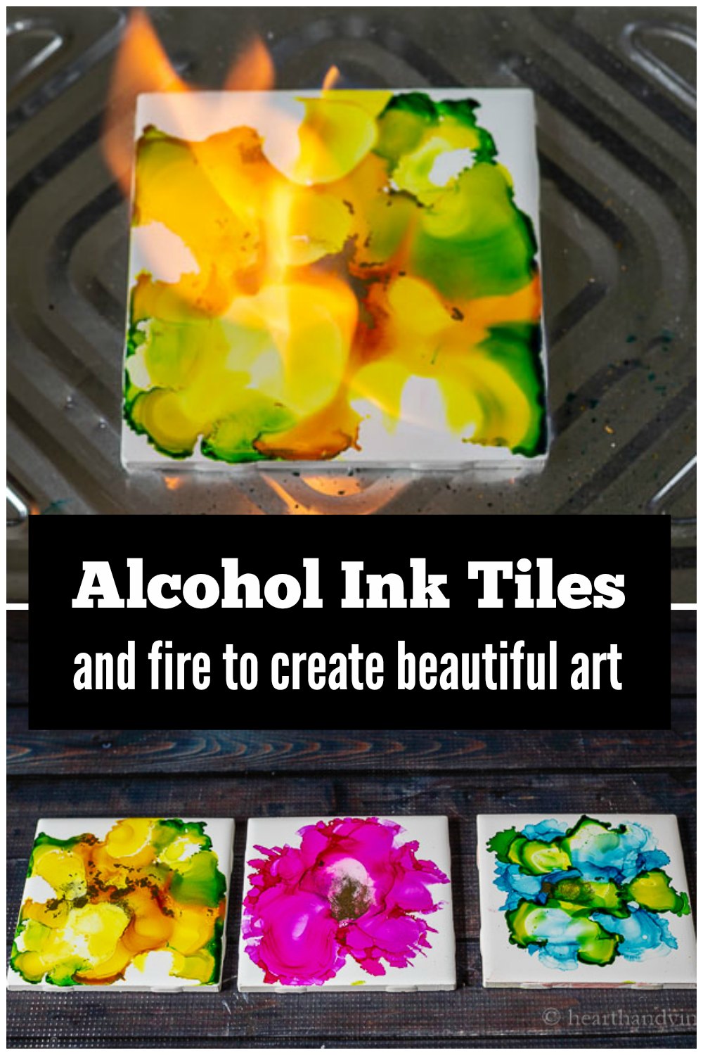 Fired Alcohol Ink Ceramic Tiles - Creating Beautiful Art