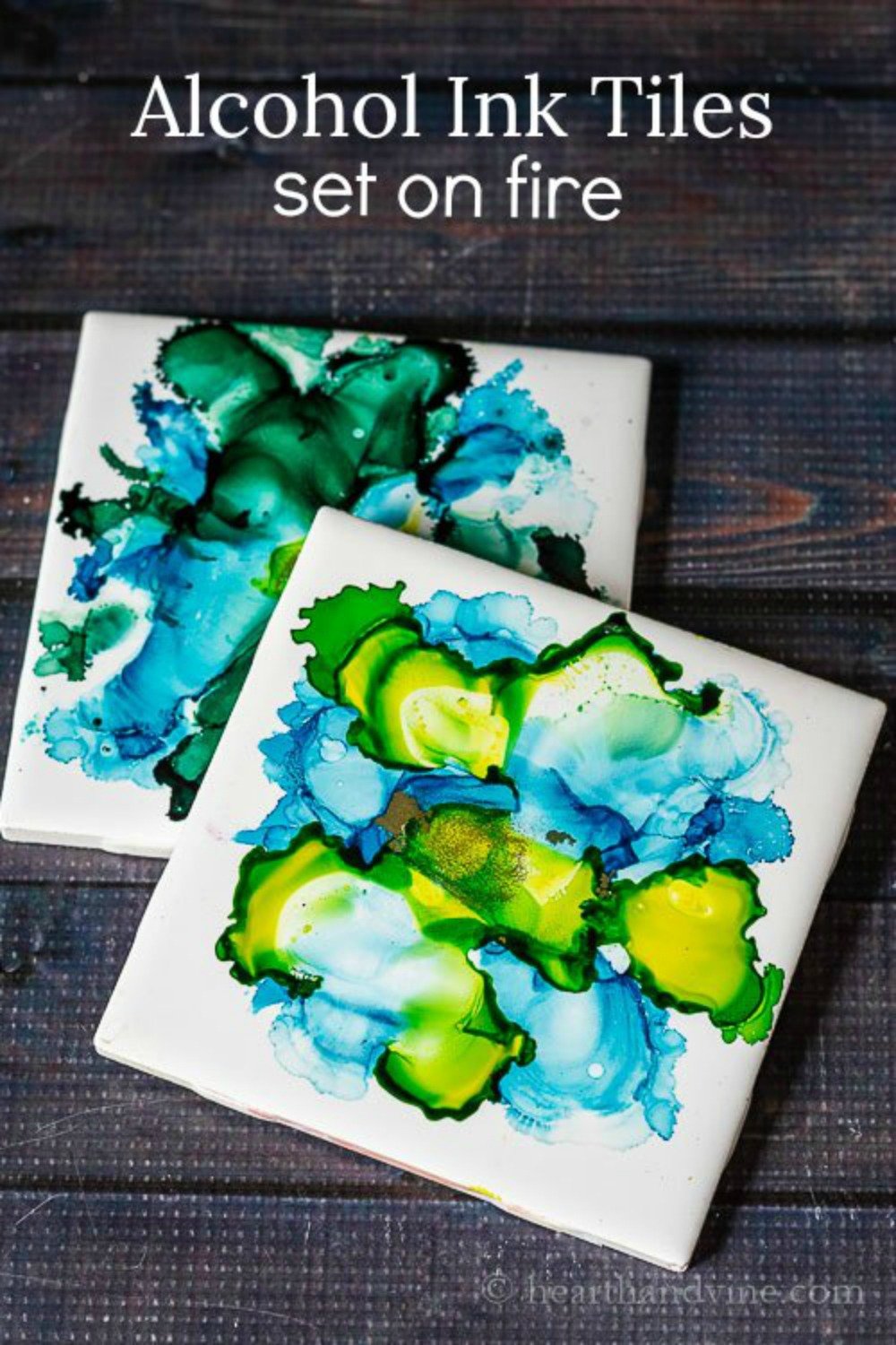 Fired Alcohol Ink Ceramic Tiles - Creating Beautiful Art