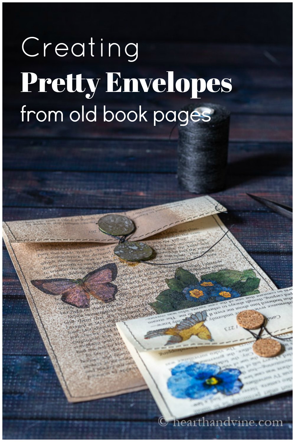 DIY Beautiful Book Page Bags Craft | Hearth and Vine