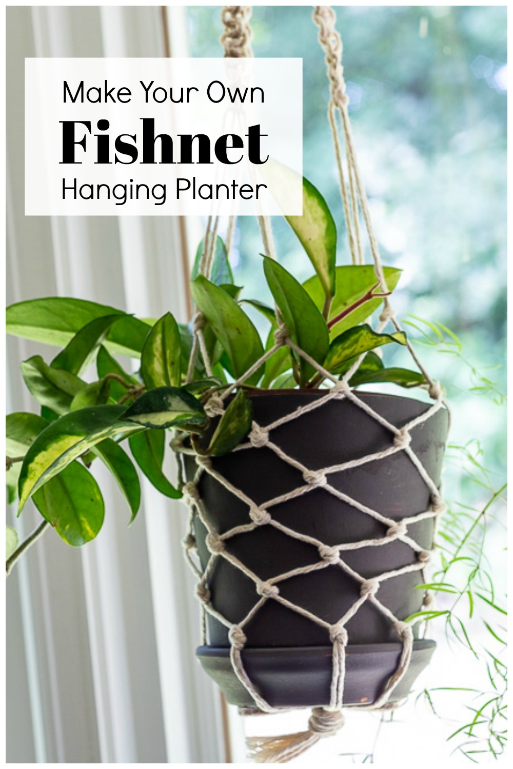 How to Make a Fishnet Hanging Planter | Hearth and Vine