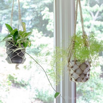 How to Make a Fishnet Hanging Planter | Hearth and Vine