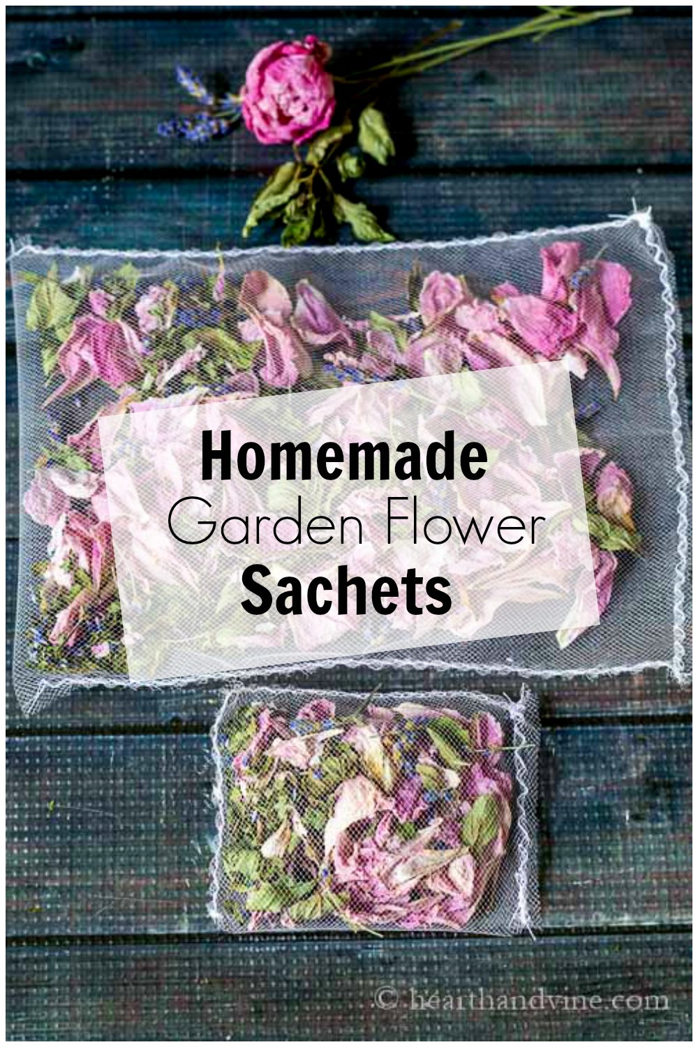 Homemade Floral Sachets with Peonies, Lavender and Mint | Hearth and Vine