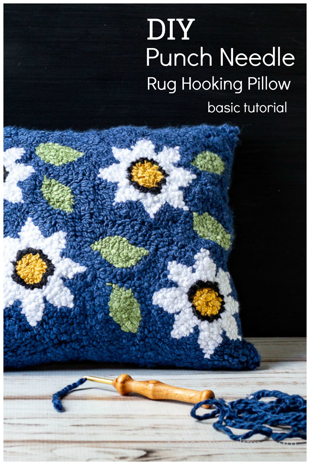Punch Needle Rug Hooking Pillow - Basics and Free Pattern