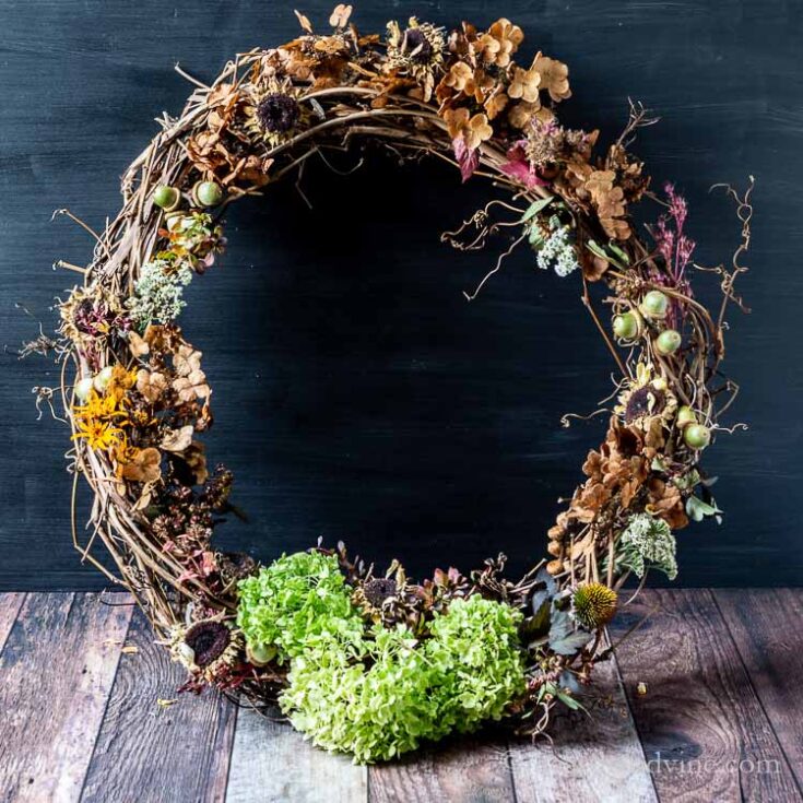 How to Make a Natural Fall Wreath with Cuttings from Your Yard