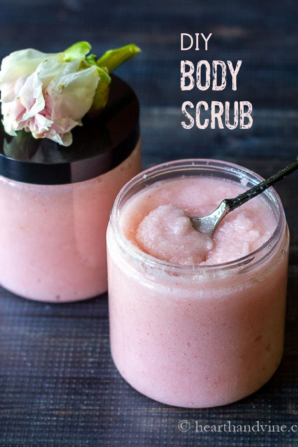 Homemade Blush Pink Sugar Body Scrub with Essential Oils | Hearth and Vine