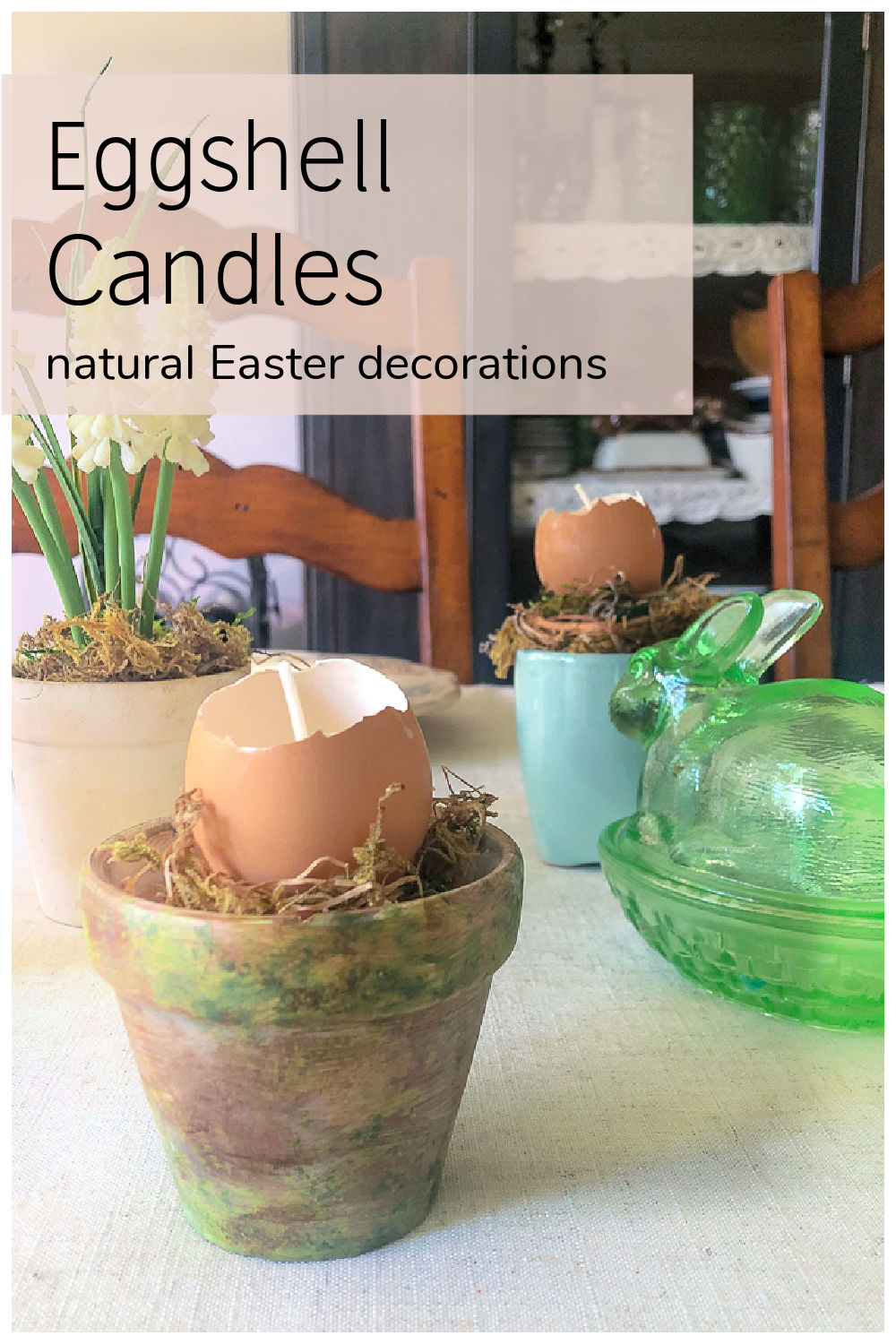 DIY Eggshell Candles - Adding Natural Spring Decorations to Your Home