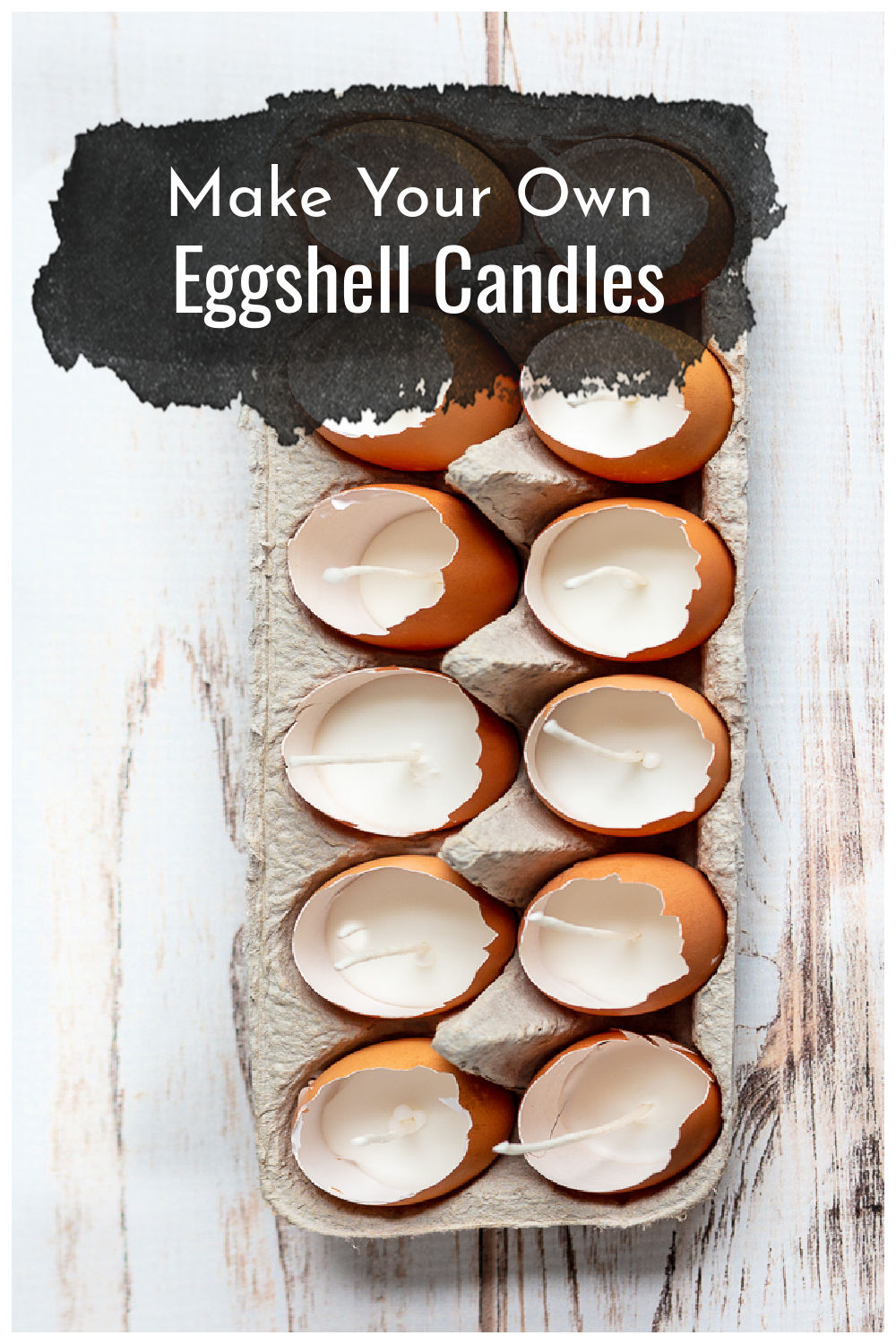 DIY Eggshell Candles - Adding Natural Spring Decorations to Your Home