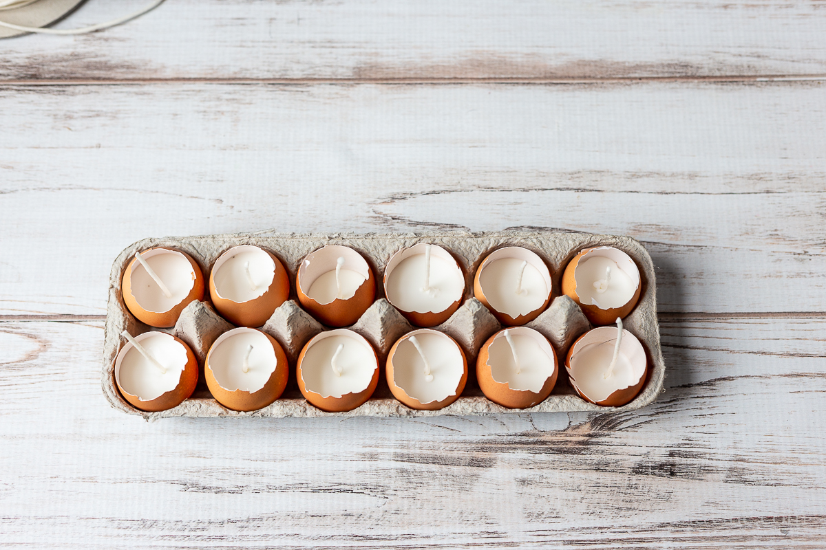 DIY Eggshell Candles - Adding Natural Spring Decorations to Your Home