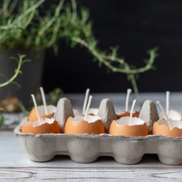 DIY Eggshell Candles - Adding Natural Spring Decorations to Your Home