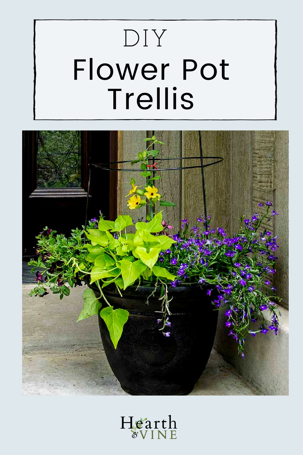 Flower Pot Trellis - Easy and Cheap To Make, But Looks Expensive