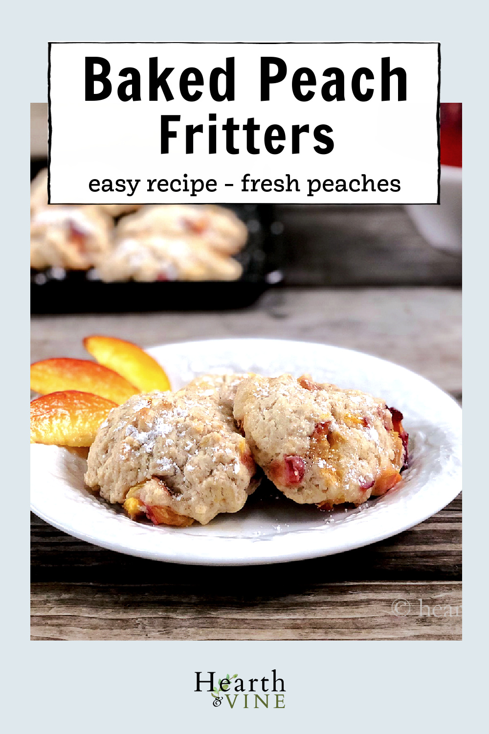 Baked Peach Fritters Recipe with Seasonal Fresh Peaches