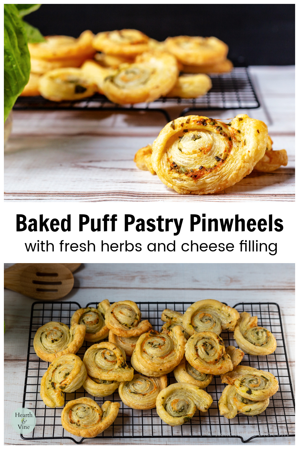 Puff Pastry Pinwheels with Fresh Herbs from the Garden