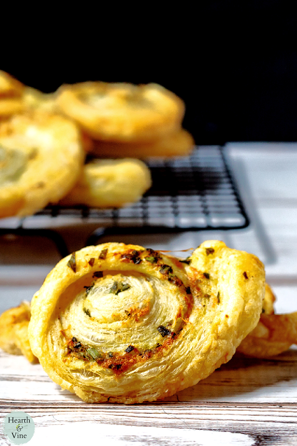 Puff Pastry Pinwheels with Fresh Herbs from the Garden