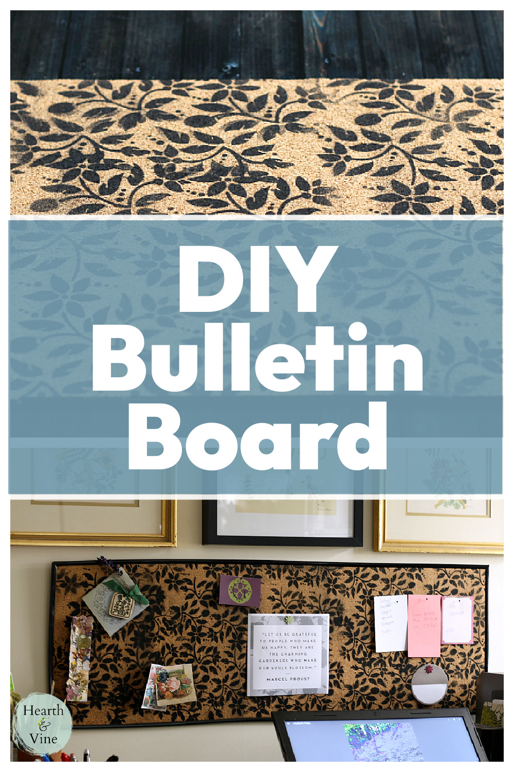 DIY Bulletin Board Custom Made for Less