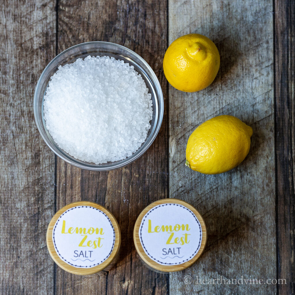 Lemon Zest Salt for Holiday Gift Giving