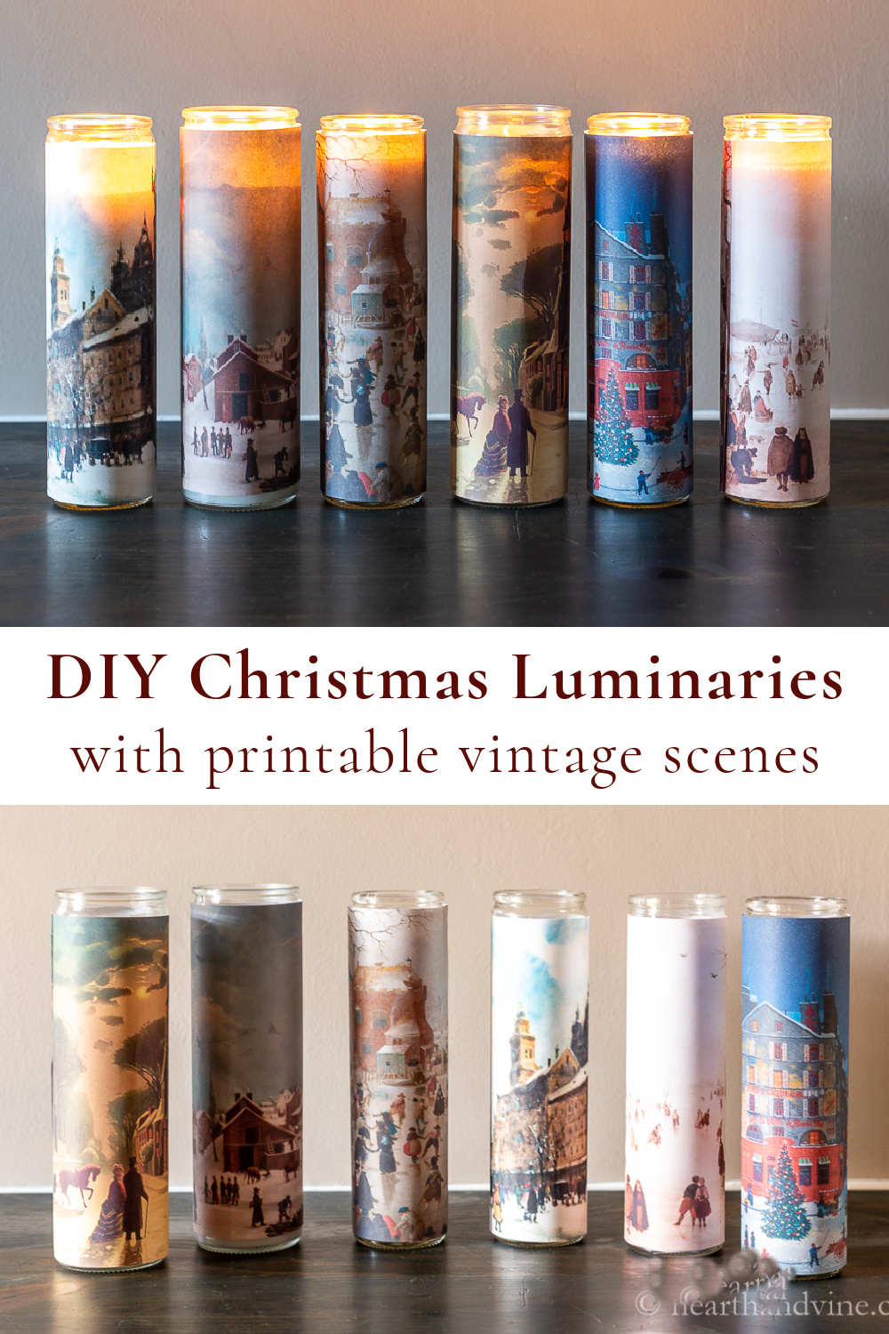 DIY Luminaries with a Vintage Christmas Look | Hearth and Vine