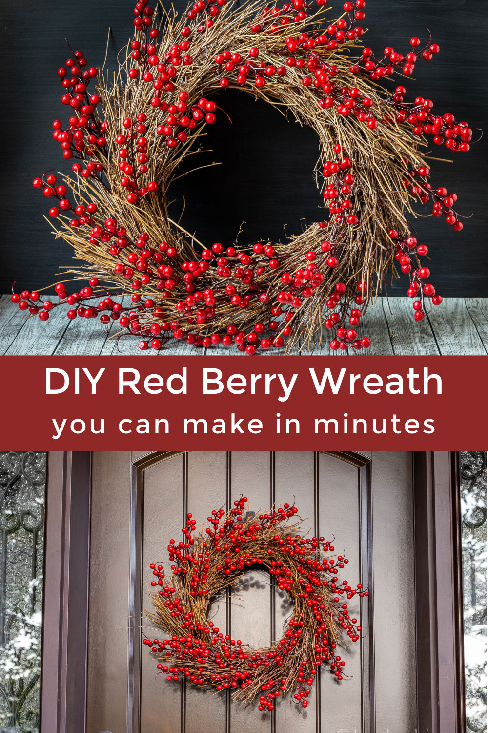 DIY Red Berry Wreath You Can Make In Minutes | Hearth and Vine