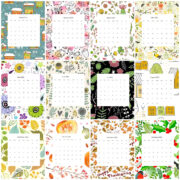 2022 Colorful Monthly Calendars - Free Printable | Hearth and Vine